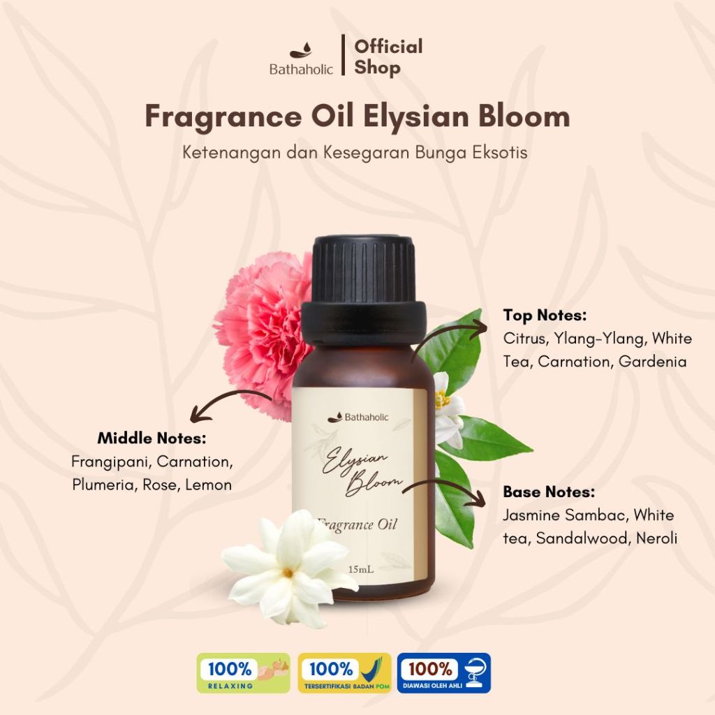 Bathaholic - Elysian Bloom Fragrance Oil / Minyak Diffuser Aromatherap – thebathaholic